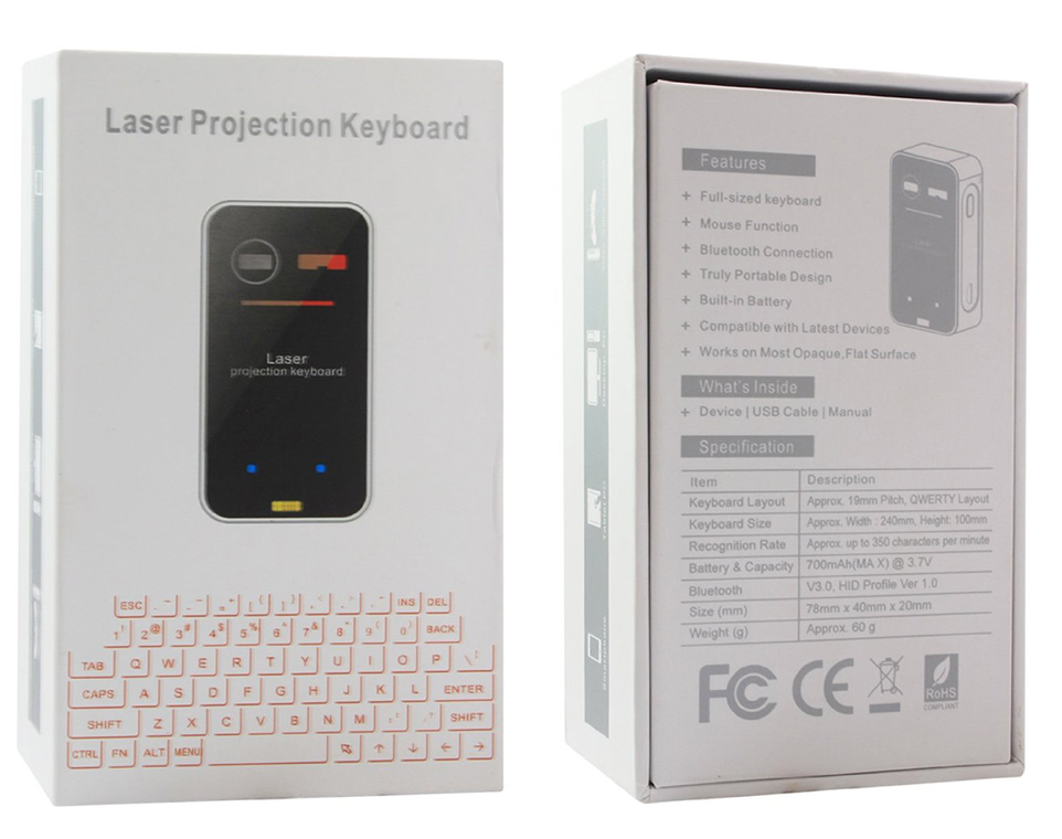 Laser Projection Keyboard for Tablets and Mobiles. Laser projector ...